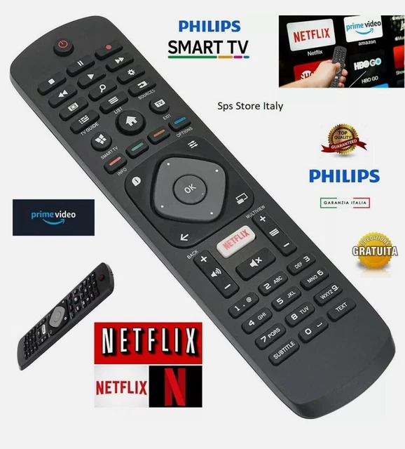 TELECOMANDO PHILIPS UNIVERSALE Come Originale TV-SMART TV Funzioni ...