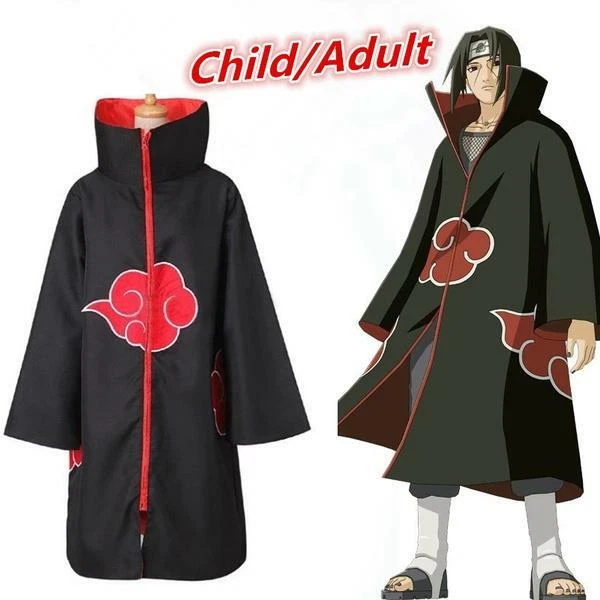 NARUTO AKATSUKI CLOAK (L) Pain Itachi Jacket Cosplay Anime Costume ...