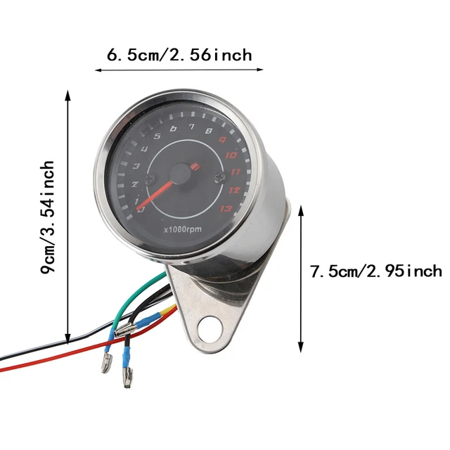 MOTORCYCLE LED 12V Speedometer Tachometer Gauge for Harley XL Sportster ...