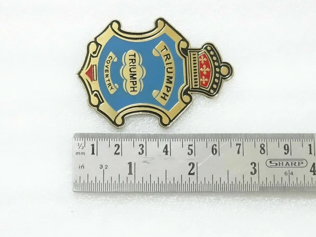 TRIUMPH COVENTRY OUTIL Boite Badges / Emblèmes (Paire) EUR 23,23 ...