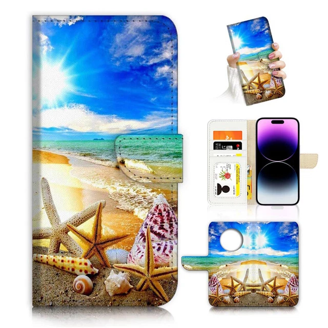 ( FOR OPTUS X Pro 5G 2024 model) Flip Case Cover AJ26398 Beach Blue Sky ...
