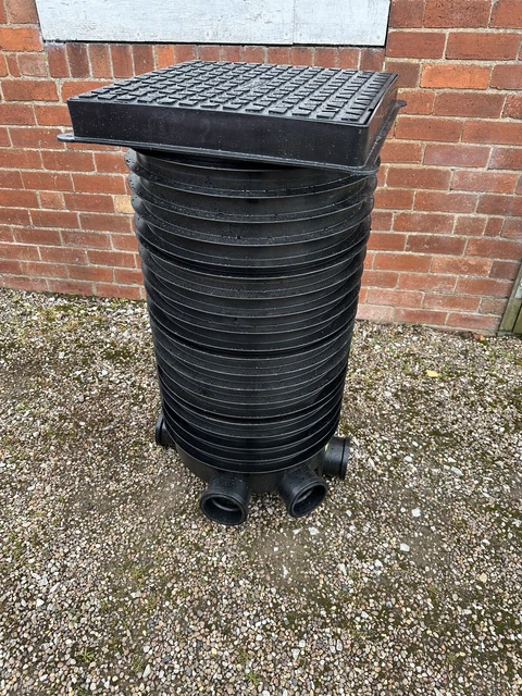 POLYPIPE INSPECTION CHAMBER Drain Cover Drainage Manhole,Square, 450mm ...