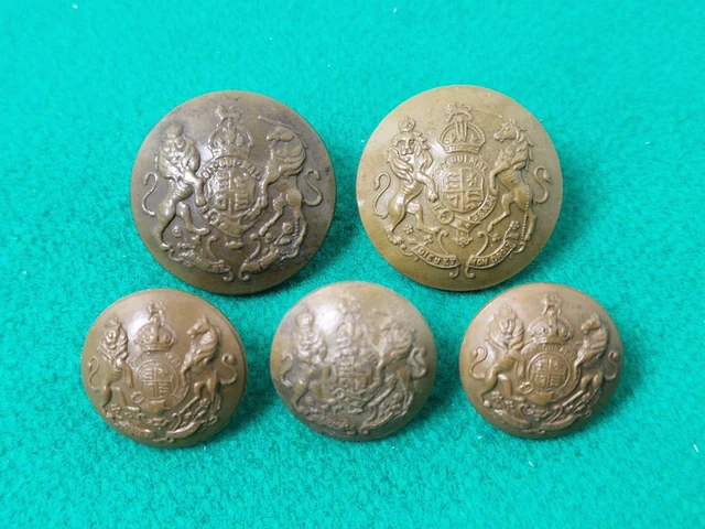 5 X VINTAGE WW2 British Army General Service Green Plastic Uniform ...