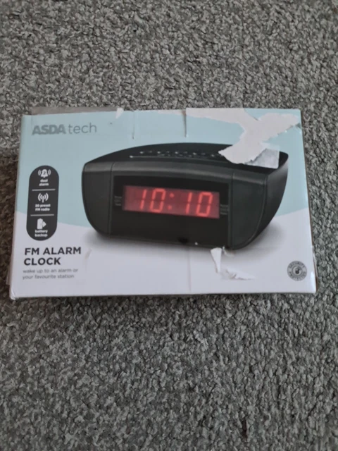 ASDA TECH AM/FM Radio Alarm Clock. Asda brand £6.00 - PicClick UK
