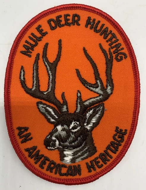 VINTAGE MULE DEER Hunting An American Heritage Embroidered 4" Patch ...