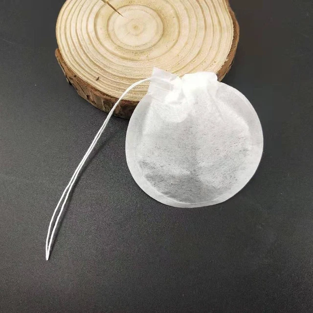 100PCS DISPOSABLE ROUND Wood Pulp Filter Paper Coffee Tea Bag Tea Pouch ...