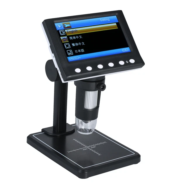 DIGITAL MICROSCOPE 4.3-INCH 1000X Magnification LCD Microscope Portable ...