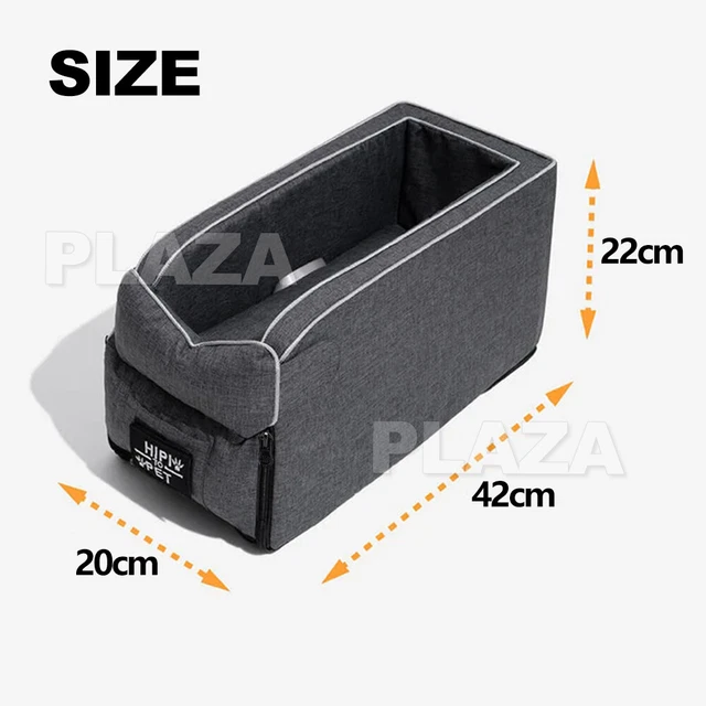 CAR PET SEAT Auto Seat Center Console Dog Cat Nest Pad Removable Pet ...