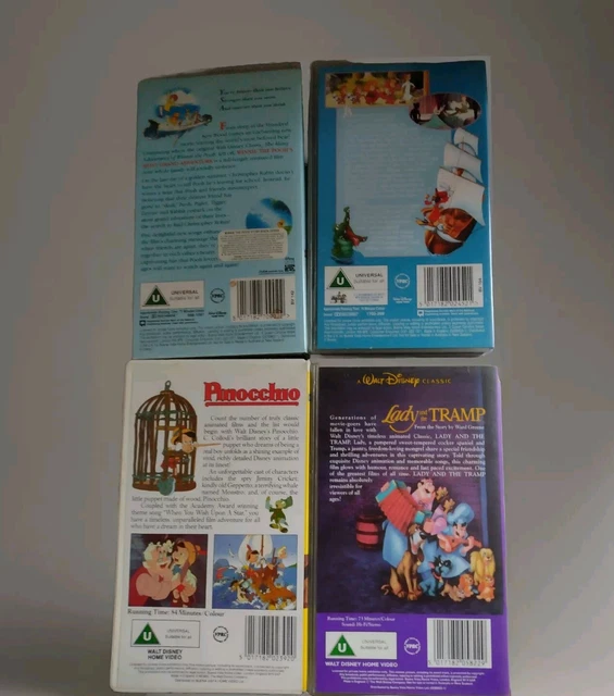 WALT DISNEY CLASSICS VHS Bundle Of 4 Disney Video Tapes - Excellent ...