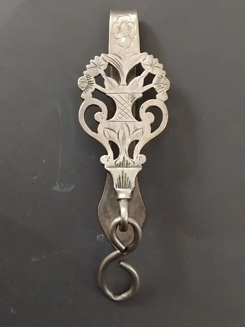 ANCIENNE CLAVET DE chatelaine argent massif - antique sterling silver ...