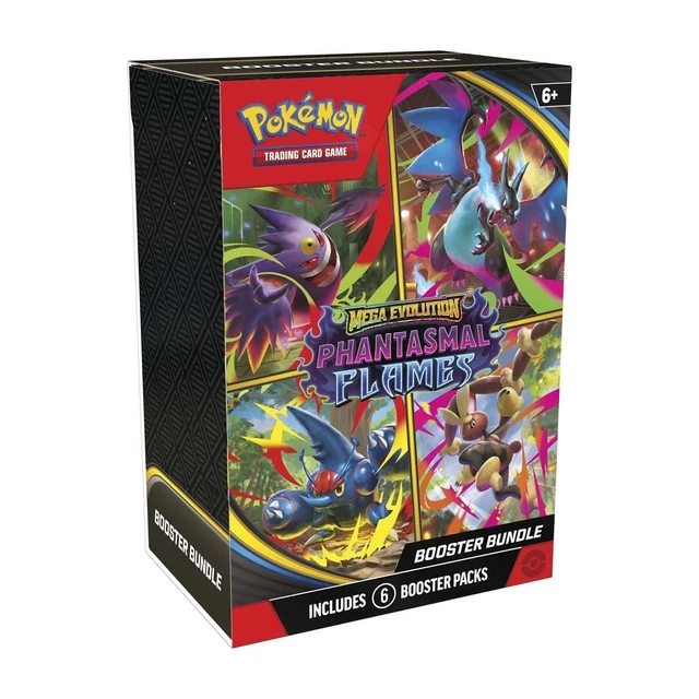 POKEMON TCG MEGA Evolution Phantasmal Flames Booster Bundle (6 Packs) £ ...