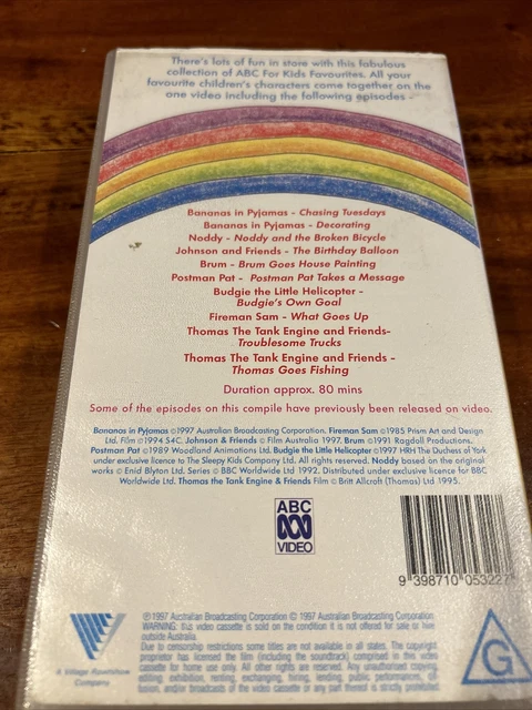 ABC FOR KIDS Favourites Vhs 1997 Video PAL £12.44 - PicClick UK