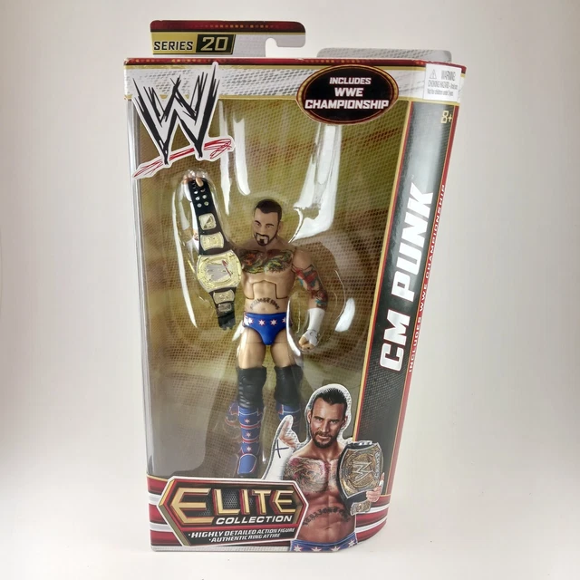 WWE MATTEL CM PUNK Elite Series 20 Wrestling Action Figure AEW HTF MOC ...