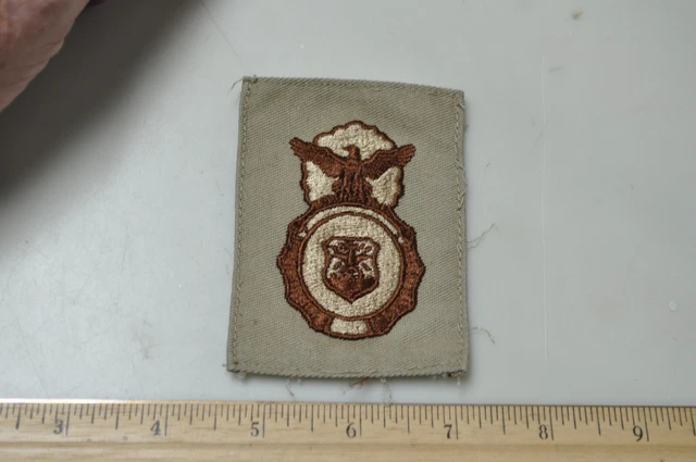CURRENT ISSUE USAF Security AP Desert Tan Subdued Cloth Chest Patch $10 ...