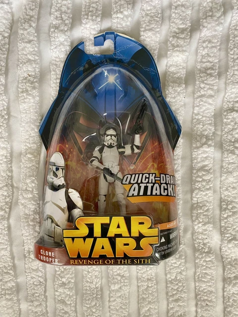 STAR WARS REVENGE Of The Sith Clone Trooper Figure Quick Draw Attack £0 ...