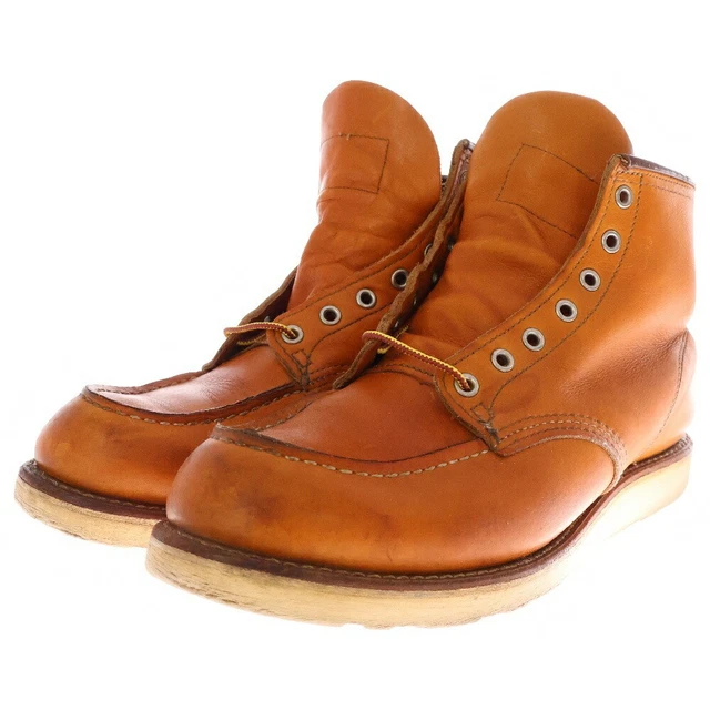 RED WING SIZE 10E 6Inch Classic Moc Toe Mock Dog Tag Leather Boots r12 ...