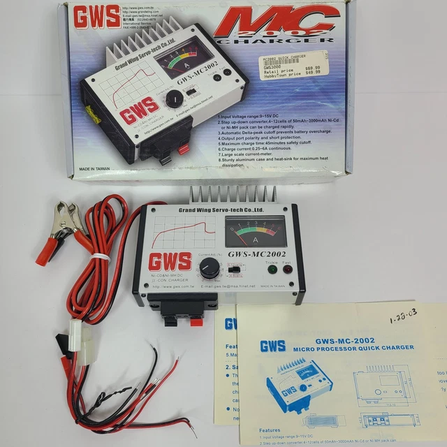 GWS MC 2002 9-15 V DC Battery Charger W/ Trickle And Fast Charge NiCAD ...