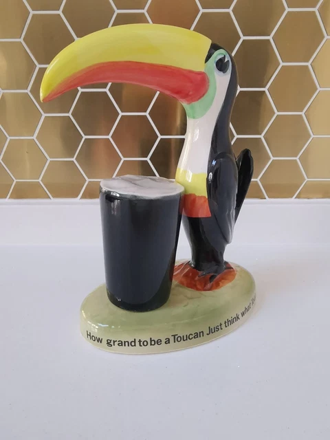 CARLTON WARE HANDPAINTED Guinness Toucan Porcelain Lamp Base £280.00 ...