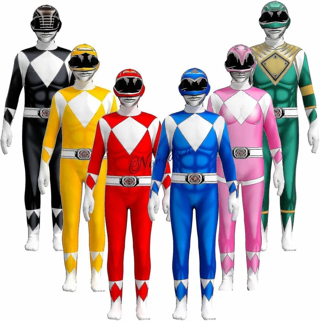 KIDS RANGER MORPHSUITS Mighty Morphin Power Rangers Kids Jumpsuit ...