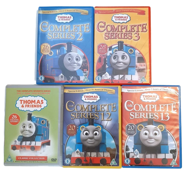 THOMAS & FRIENDS Complete Series 2, 3, 7, 12 & 13 -DVD Bundle - Kids ...