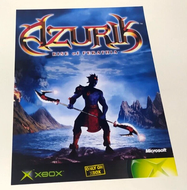 AZURIK RISE OF Perathia Xbox Brochure Promo Pubblicitaria Da Negozio ...
