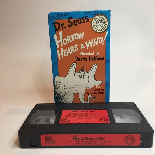 VINTAGE DR. SEUSS VHS Horton Hears a Who 1992 Dustin Hoffman Big ...
