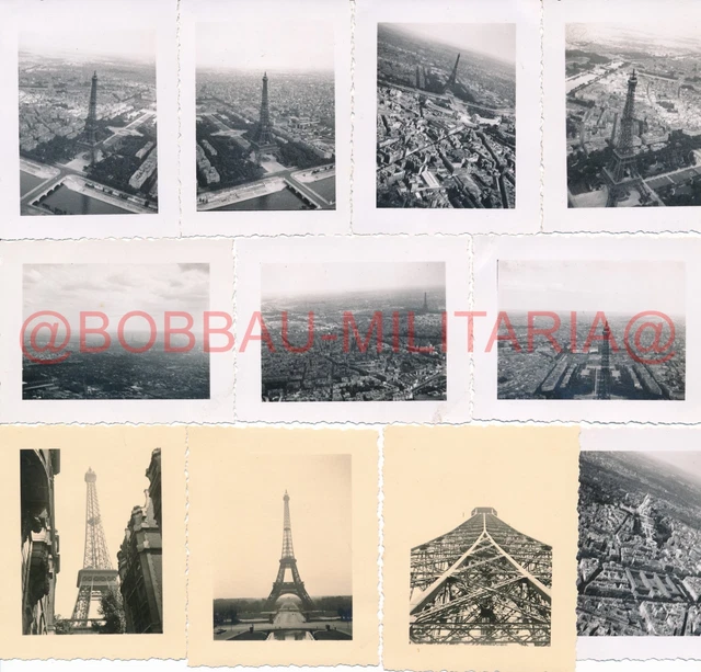 A103 FOTOS FRANKREICH Paris Eiffelturm 1940 Luftbilder Luftwaffe JU52 ...