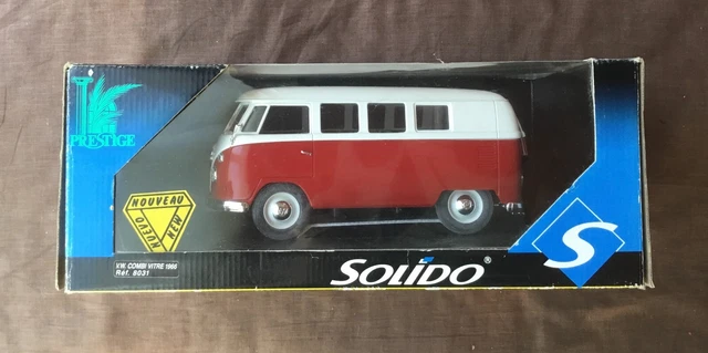 SOLIDO PRESTIGE 1/18 1:18 Voiture Volkswagen VW combi 1966 EUR 44,99 ...