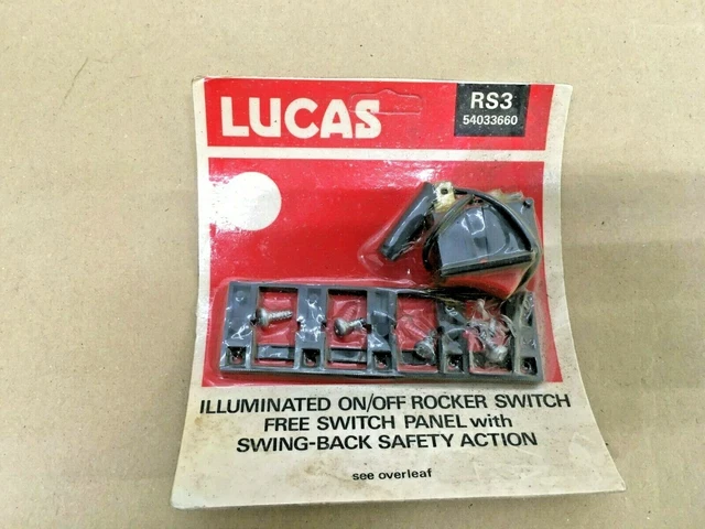 AUSTIN MORRIS TRIUMPH Ford Lucas RS3 54033660 Illuminated rocker switch ...