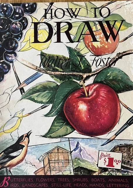 HOW TO DRAW by Walter T Foster Vintage Art Book £1.99 - PicClick UK