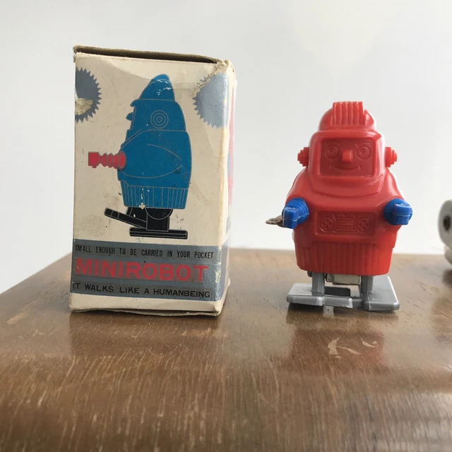 VINTAGE CLOCKWORK TOMY mini robot, TP 293, 1960s/70s, Perfect Condition ...