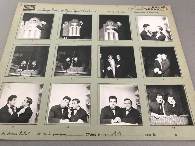 ROGER PIERRE ET JEAN MARC THIBAULT : PLANCHE CONTACT ORIGINALE DE 1961 ...