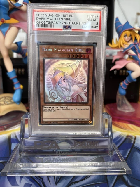 YUGIOH DARK MAGICIAN Girl GFP2-EN177 Ghost Rare 1st Edition PSA 8 NM 2022 EUR 170,00 - PicClick DE