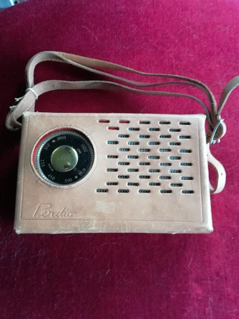 PERDIO PR7 PICCADILLY vintage transistor radio with rare leather case £ ...