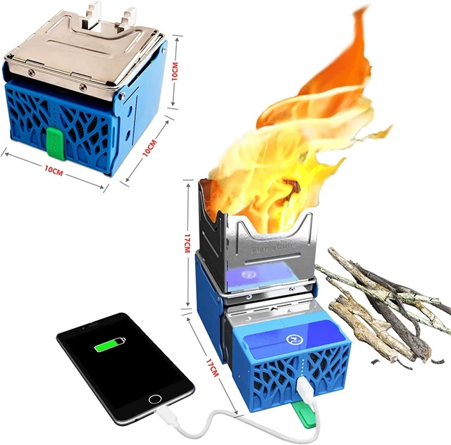 WOOD BURNING PORTABLE Camping Stove - FlameCube Backpacking Stove Wood ...