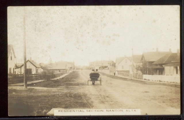 RESIDENTIAL SECTION NANTON Alberta Canada Historic Old Photo $9.00 ...