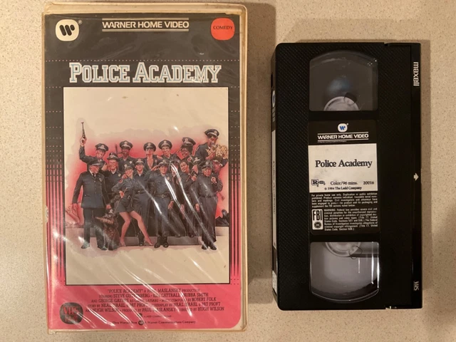 POLICE ACADEMY (VHS, 1984, Warner Clamshell) Steve Guttenberg, Kim ...