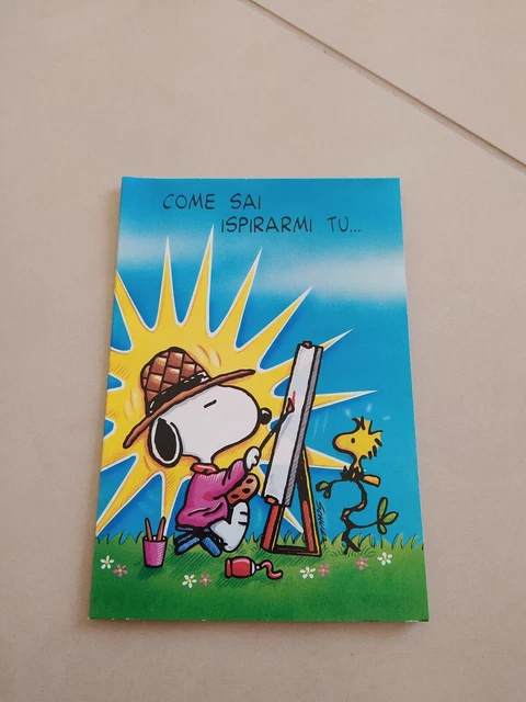 SNOOPY PEANUTS -UNITED Feature Syndicate 80s -biglietto auguri EUR 3,50 ...