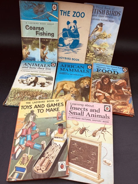 LADYBIRD BOOKS X 8 Bundle Job Lot Vintage 1960's Animals inc Rare The ...