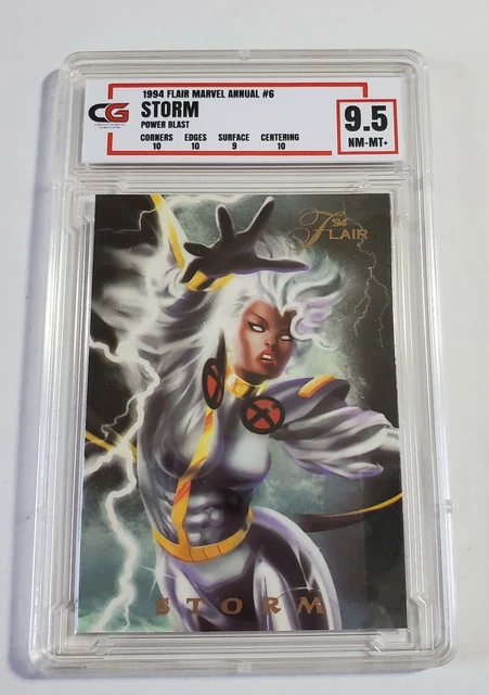 MCU STORM 1994 Marvel Annual Flair #6 Power Blast classé 9,5 catégorie X-Men comme neuf EUR 43 ...