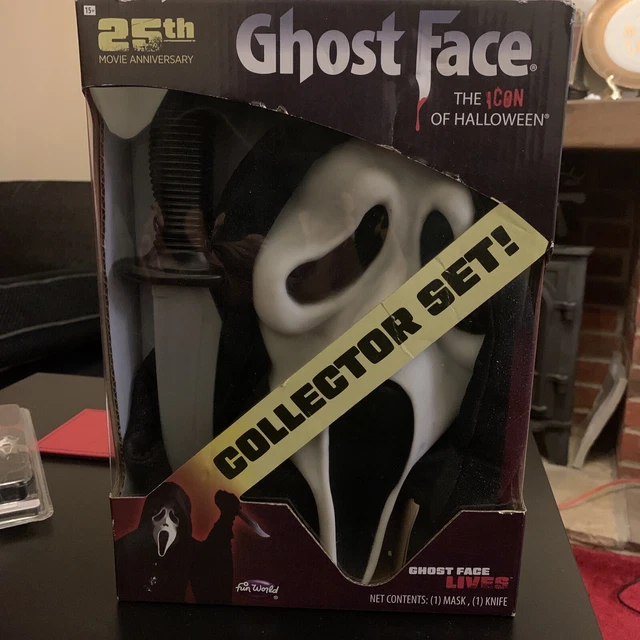 NEW SCREAM GHOST Face 25Th Anniversary Collectors Box Set Mask Knife ...