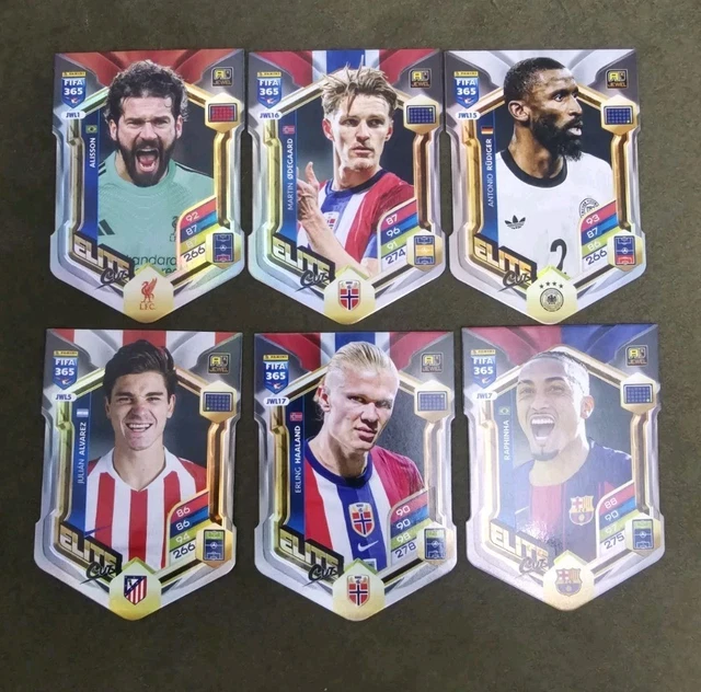 PANINI FIFA 365 Adrenalyn XL 2026 Elite Cut cards inc Haaland Raphinha ...