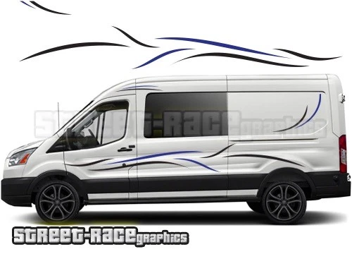 FORD TRANSIT MOTORHOME Campervan 017 graphics stickers decals vinyl LWB ...
