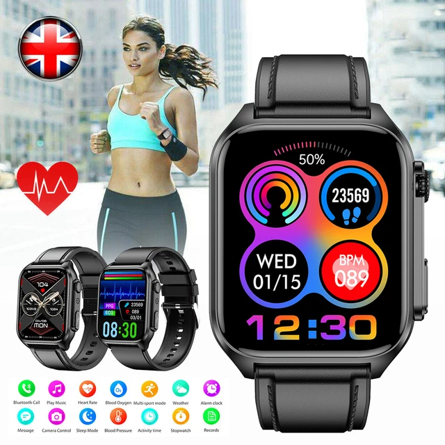 BLOOD OXYGEN HEALTH Sports Smart Watch Body Temperature HRV Monitor ...