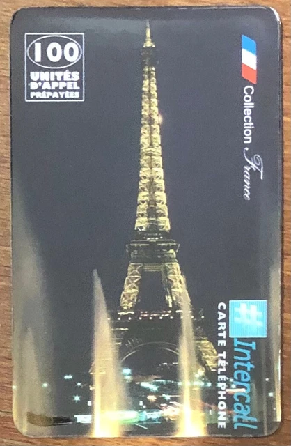 TOUR EIFFEL CARTE Intercall Prepayée Prepaid Telecarte Scheda Phone ...