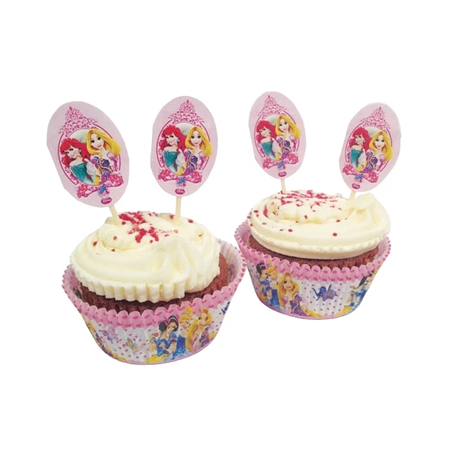DISNEY PRINCESS CHARACTERS Muffin Cases With Picks (Pack of 48) SG30274 ...