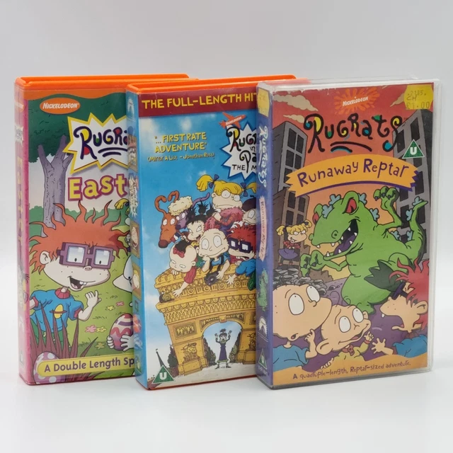 RUGRATS VHS PAL Video Bundle X3 Tapes Runaway Reptar - Easter - Paris ...