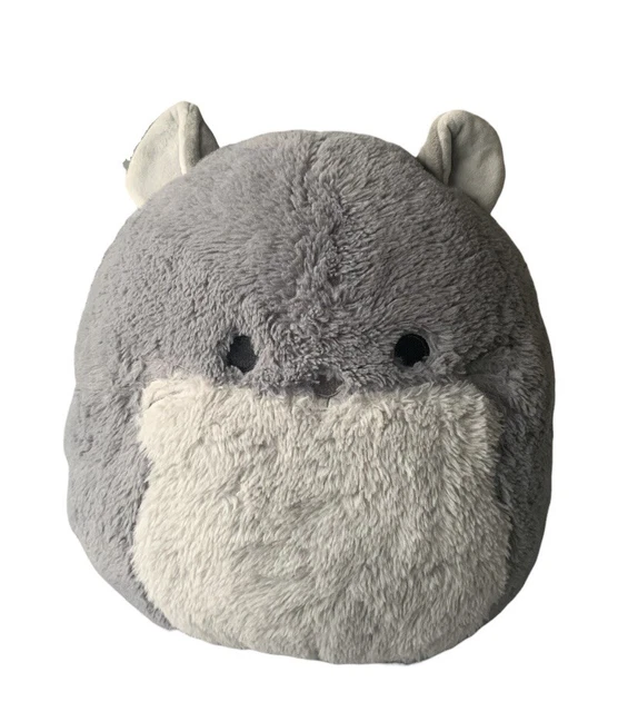 RARE BNWT SQUISHMALLOW Miper the Grey Chinchilla 12” FuzzMallow Plush £ ...