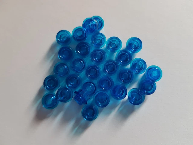 LEGO ® 30 x 4073 plate round 1 x 1 transparent dark blue (#AAGB) £3.06 ...