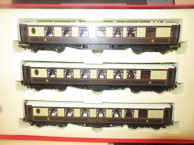 HORNBY EX RED box set the 3x pullman coaches with lights [minerva ...